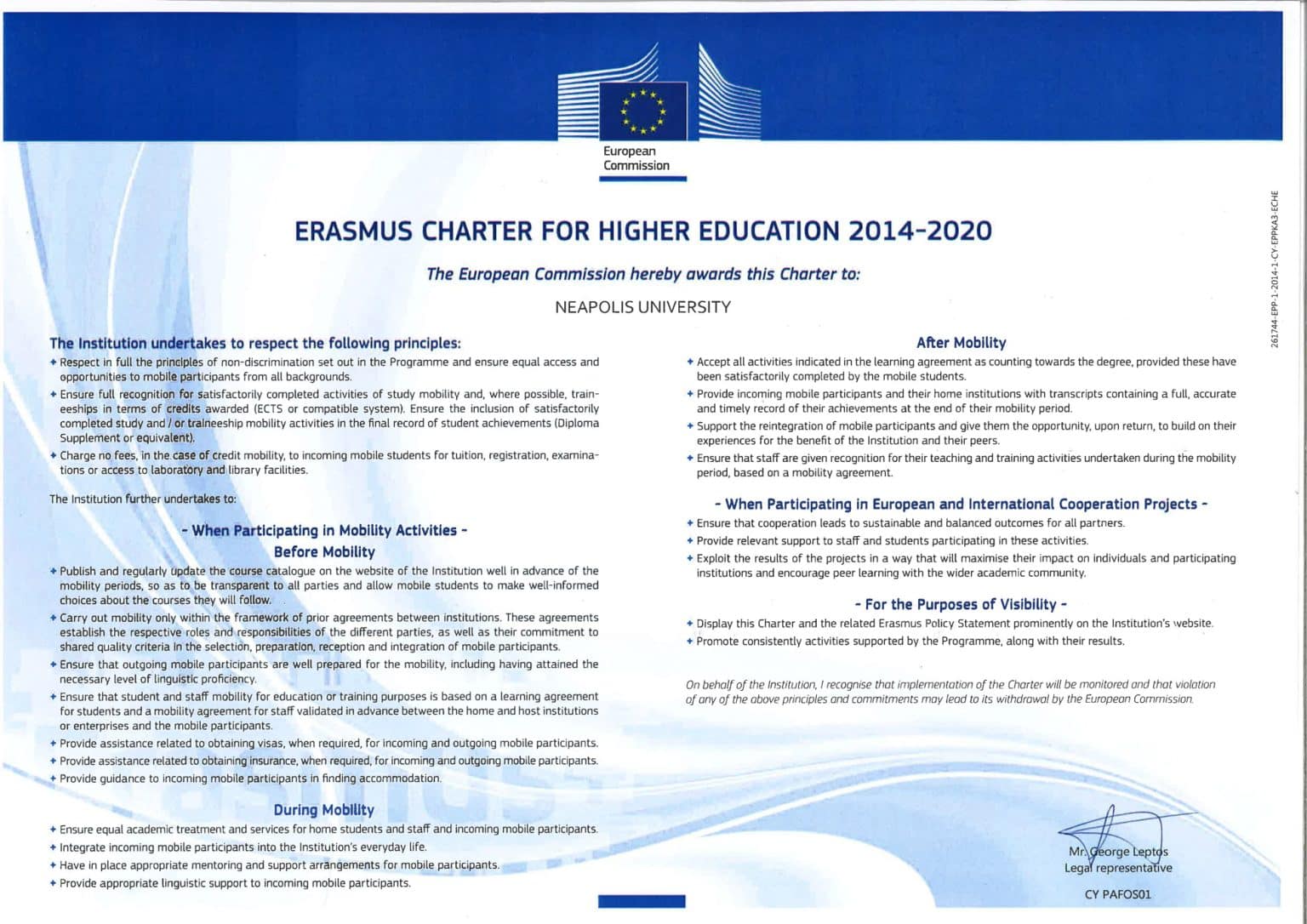Erasmus policy statement - Neapolis University in Cyprus